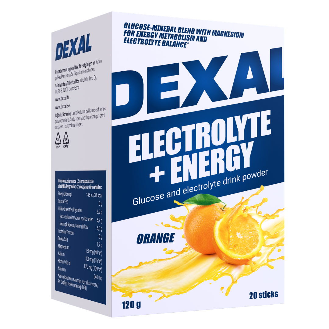 Dexal Electrolyte + Energy & Glucose - Glukoosi ja Elektrolyytijuomaja