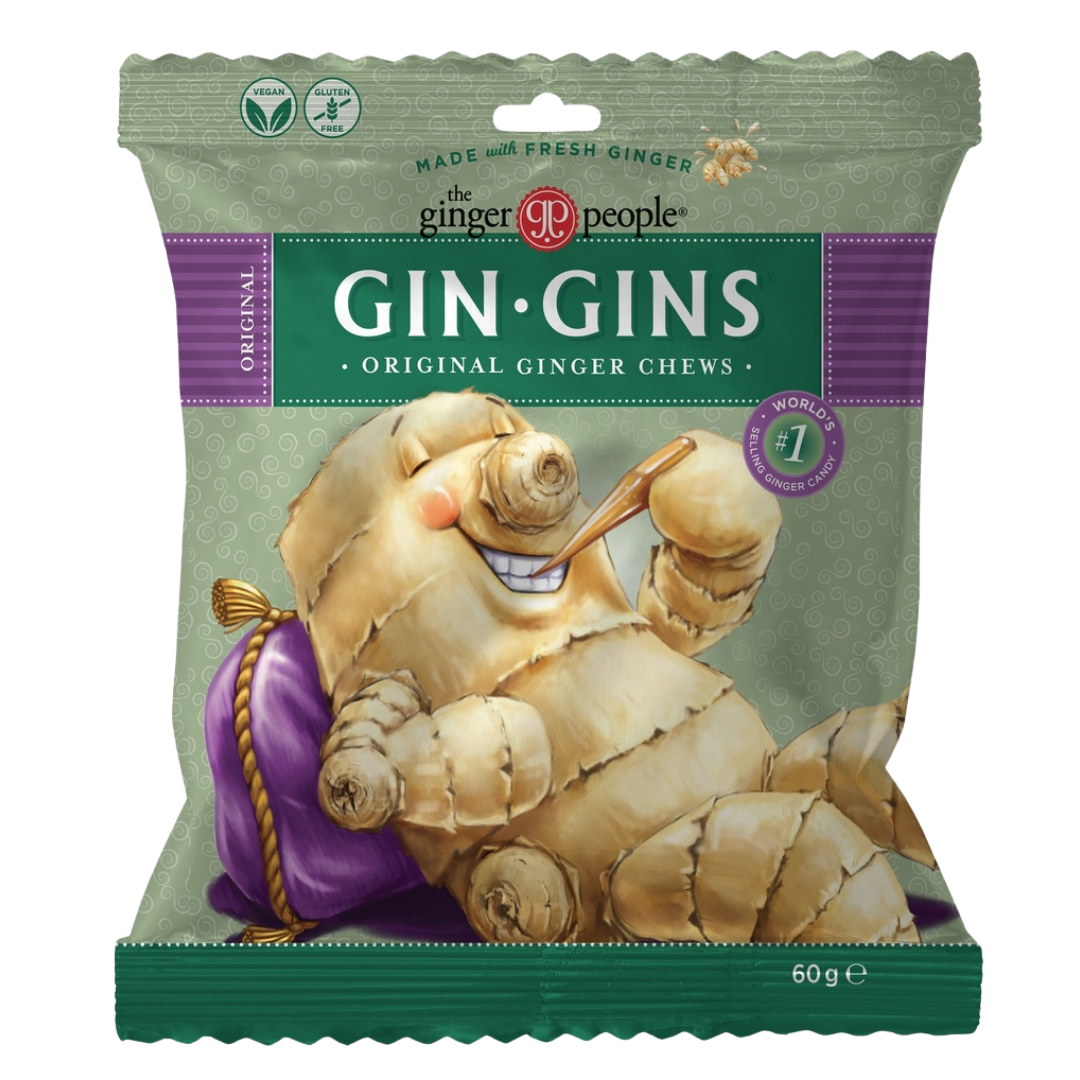 Gin Gins Original Ginger Chews - Inkiväärimakeinen 60 g - erä