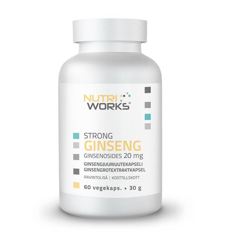 Nutri Works Strong Ginseng - Ginsengjuuriuutekapseli 60 kaps.